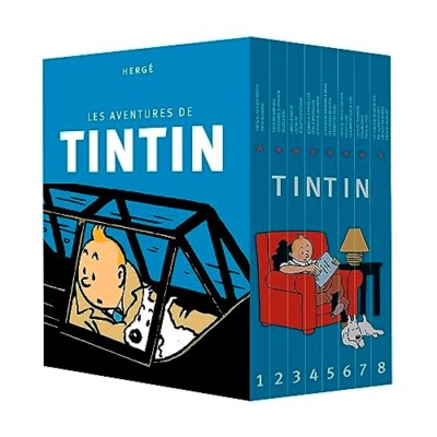 A Tintin - Box set of 8 volumes, The complete collection: Tintin ...