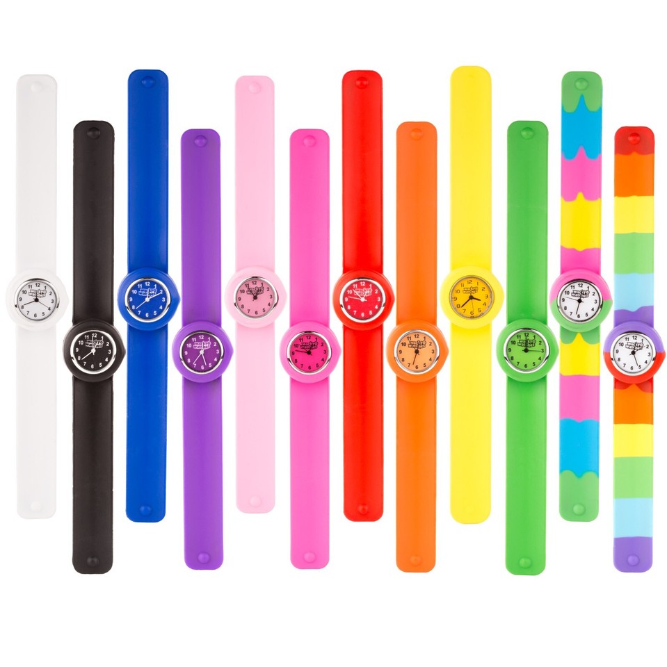 Watch Analogue Childrens Unisex Silicone Rubber Slap Wrist Pop Boys ...