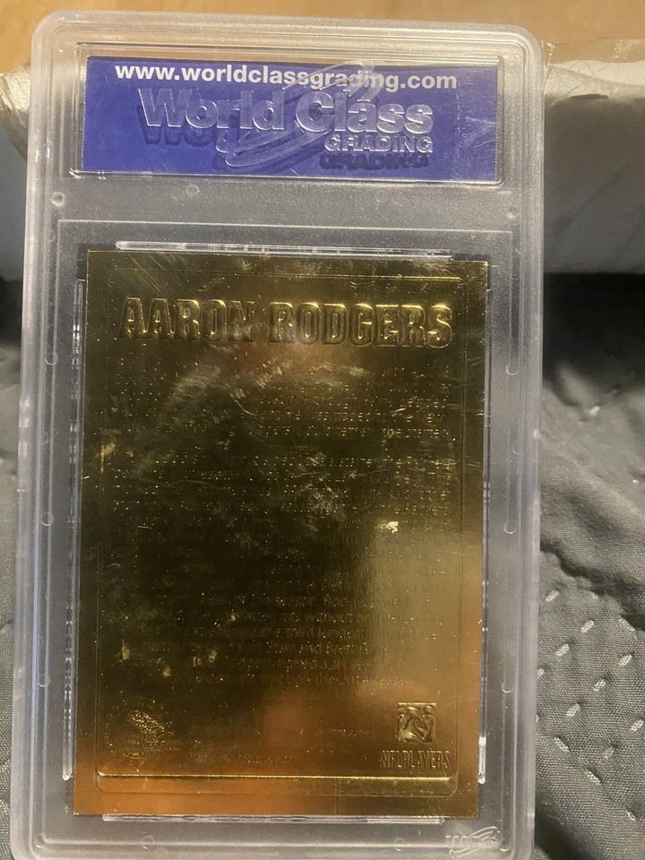 🏈 2008 Merrick Mint Gold Sculpted Aaron Rodgers Signature Edition WCG ...