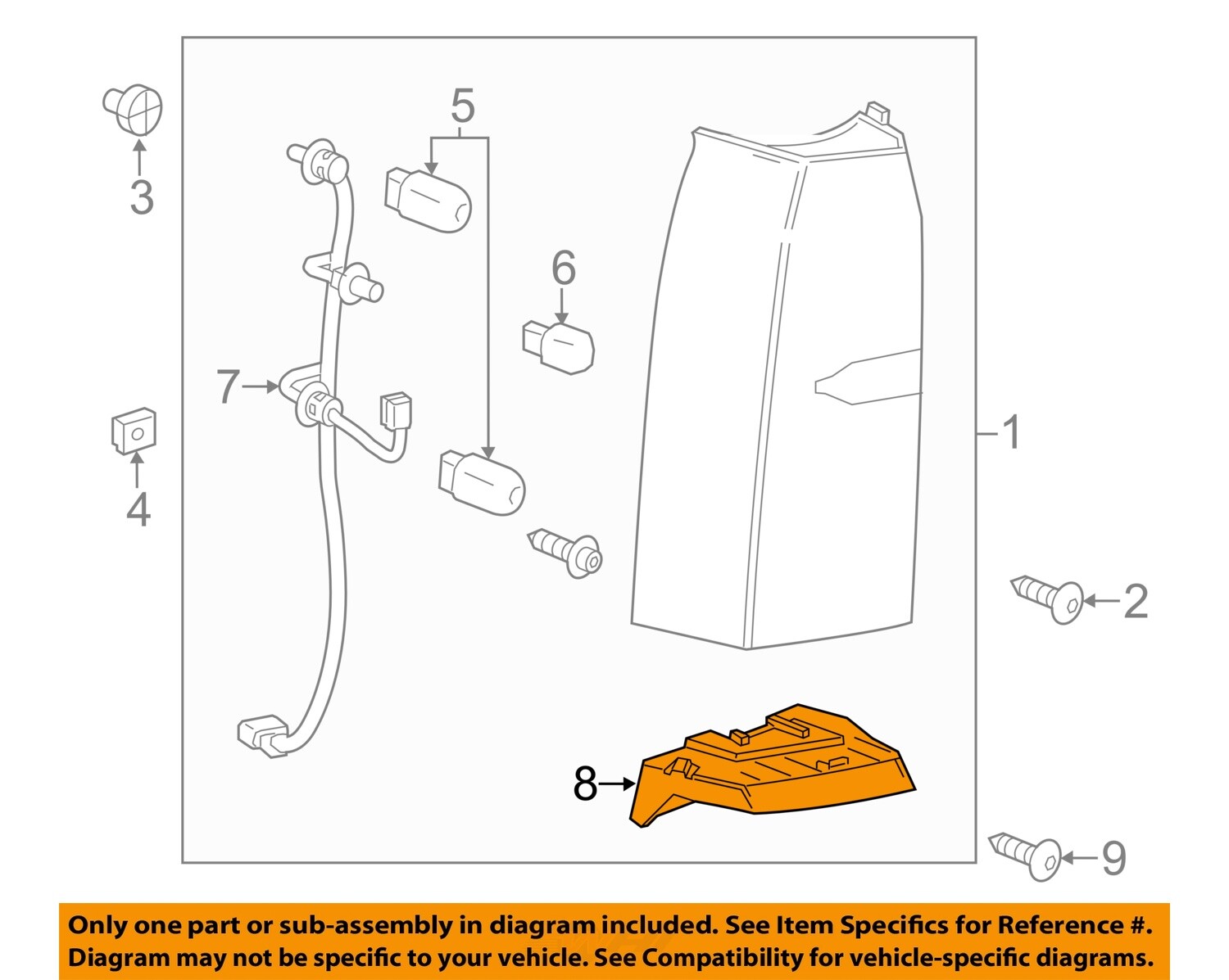 GM OEM Taillight Tail Light-Rear-Bracket Left 23106747 | eBay