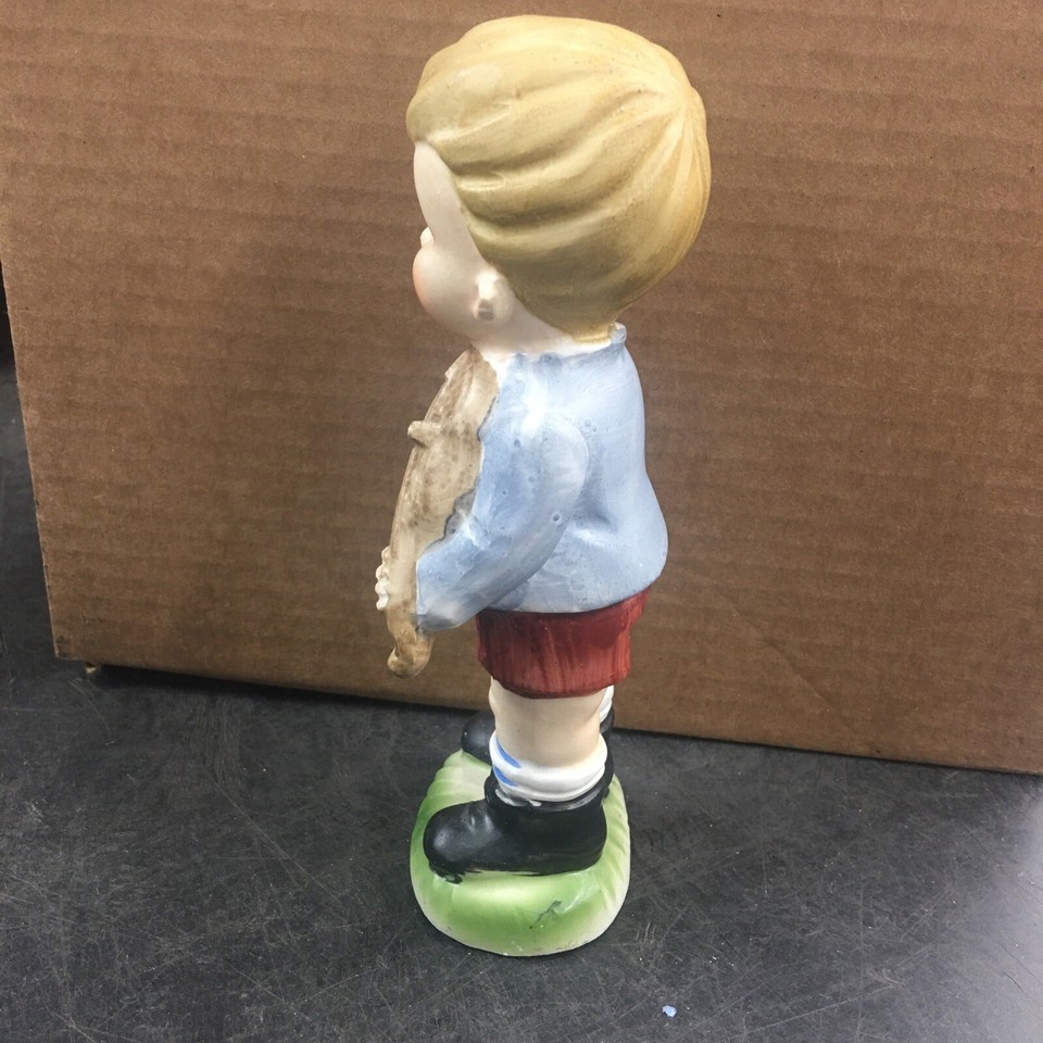 Dee Bee Co Boy & Violin Porcelain Hand Painted Figure Japan 6.75" Vintage | eBay