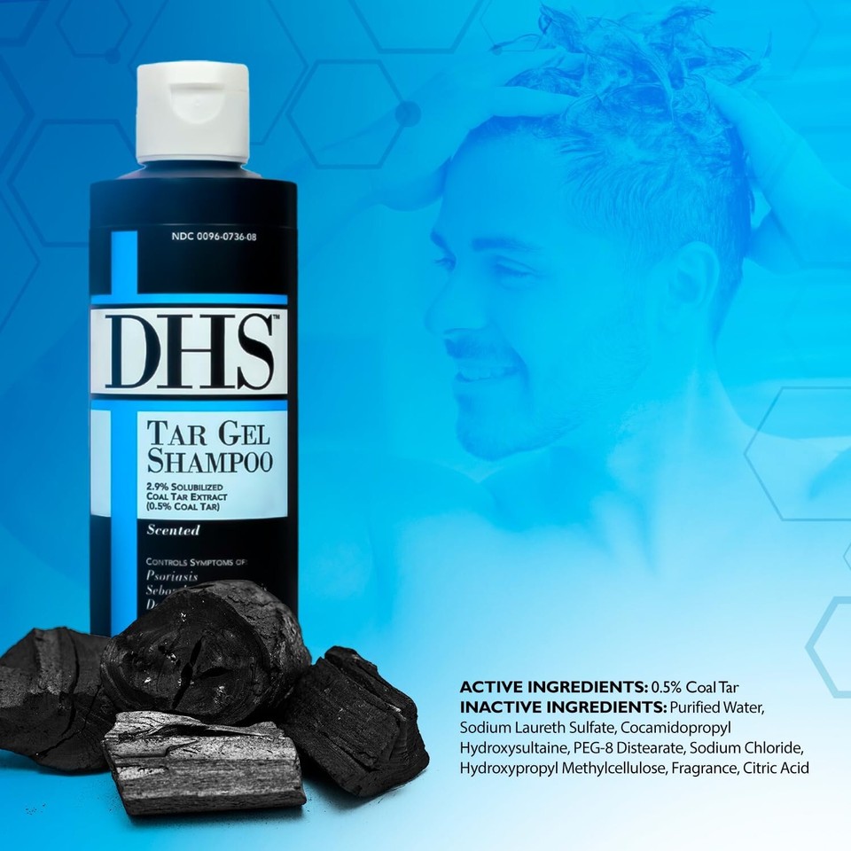 DHS TAR SHAMPOO Anti Dandruff, Psoriasis, Coal Tar GEL 8 OZ | eBay