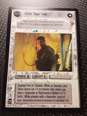 Decipher Star Wars CCG Jabba's Palace RARE Lt. Play BB Ardon "Vapor ...