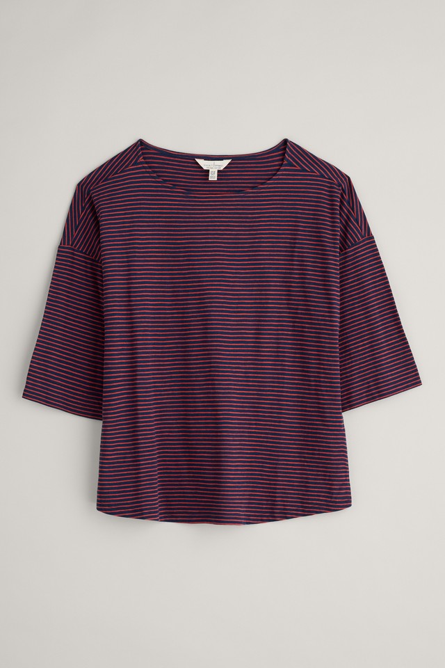 Seasalt Women's Top - navy Tremayne Quay Jersey Top - Regular - Profile ...