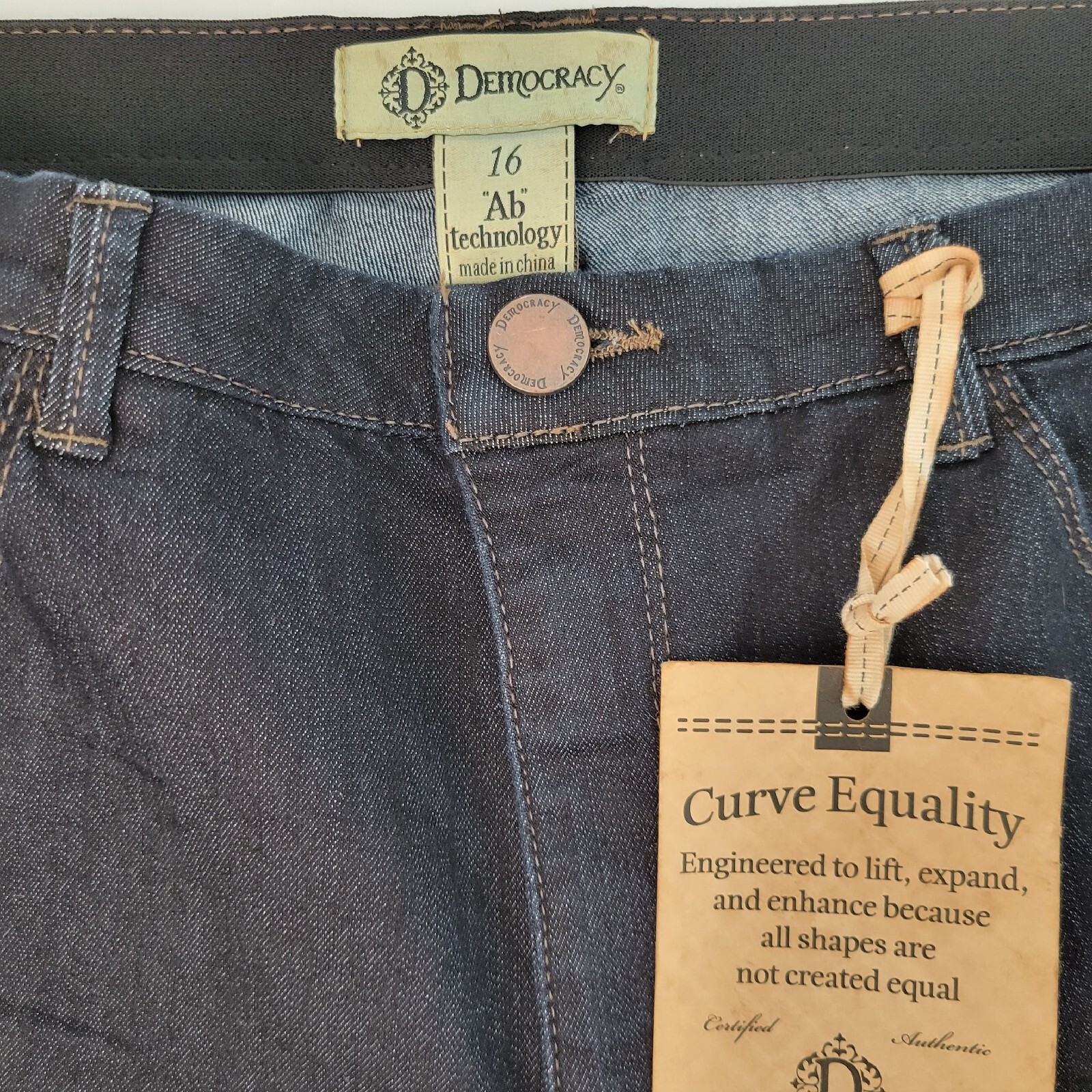 Democracy Jeans Womens 10 AB Solution Women's Stretch Dark Blue Wash ...