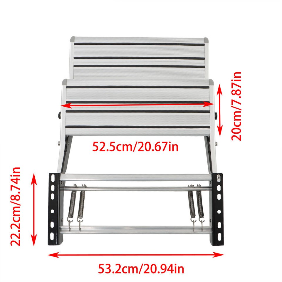 Aluminium Manual Pull Out Retractable Two Step RV Camper Platform Steps ...