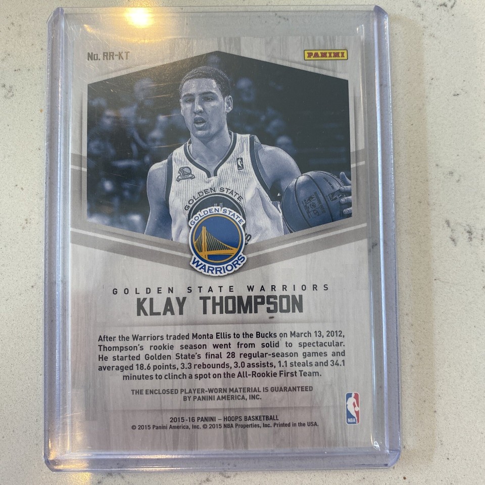 2015-16 NBA Hoops Rookie Remembrance KLAY THOMPSON Patch | eBay