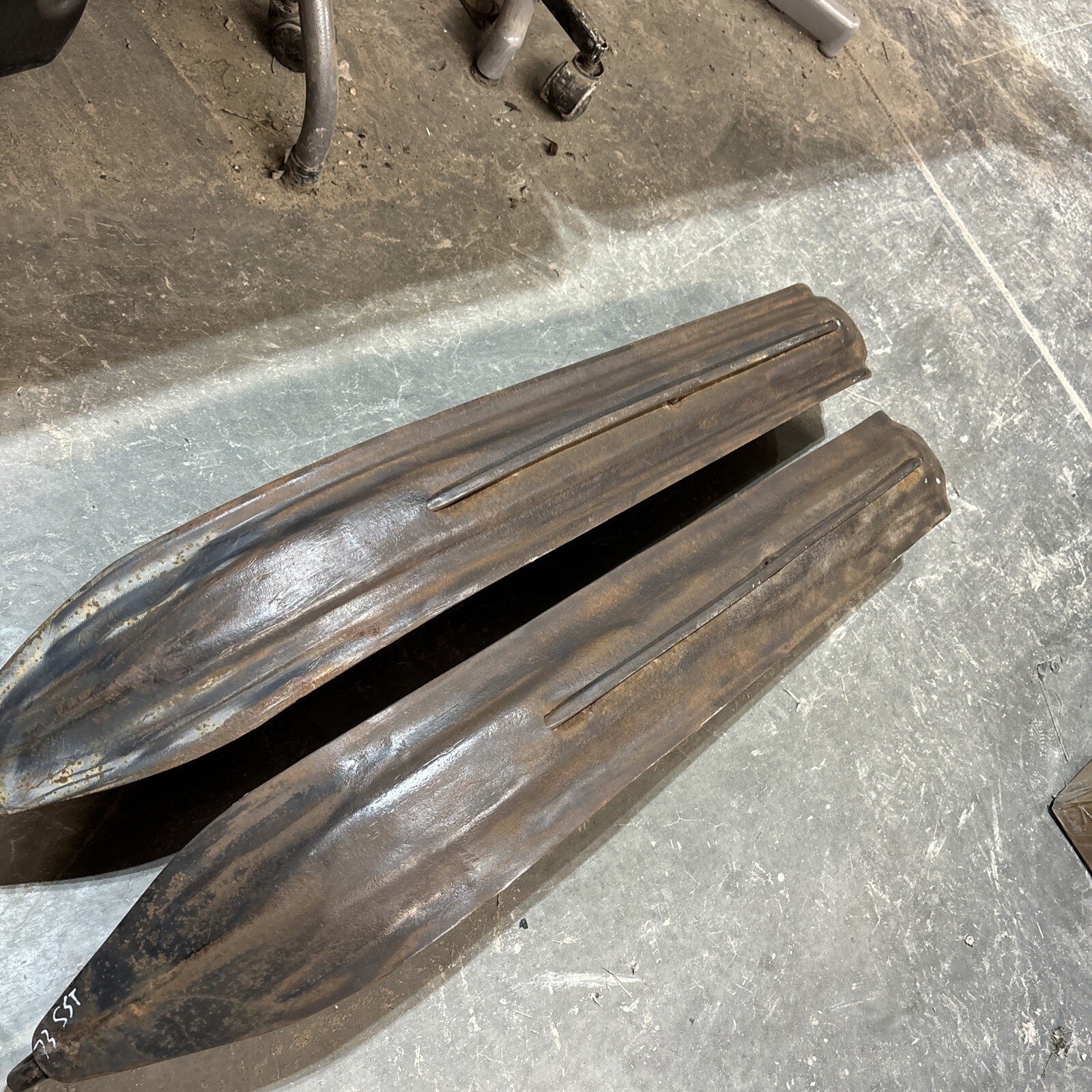 1972 73 Sno-jet SST 295 Sst 440 Vintage Snowmobile Metal Skis Good #10 ...