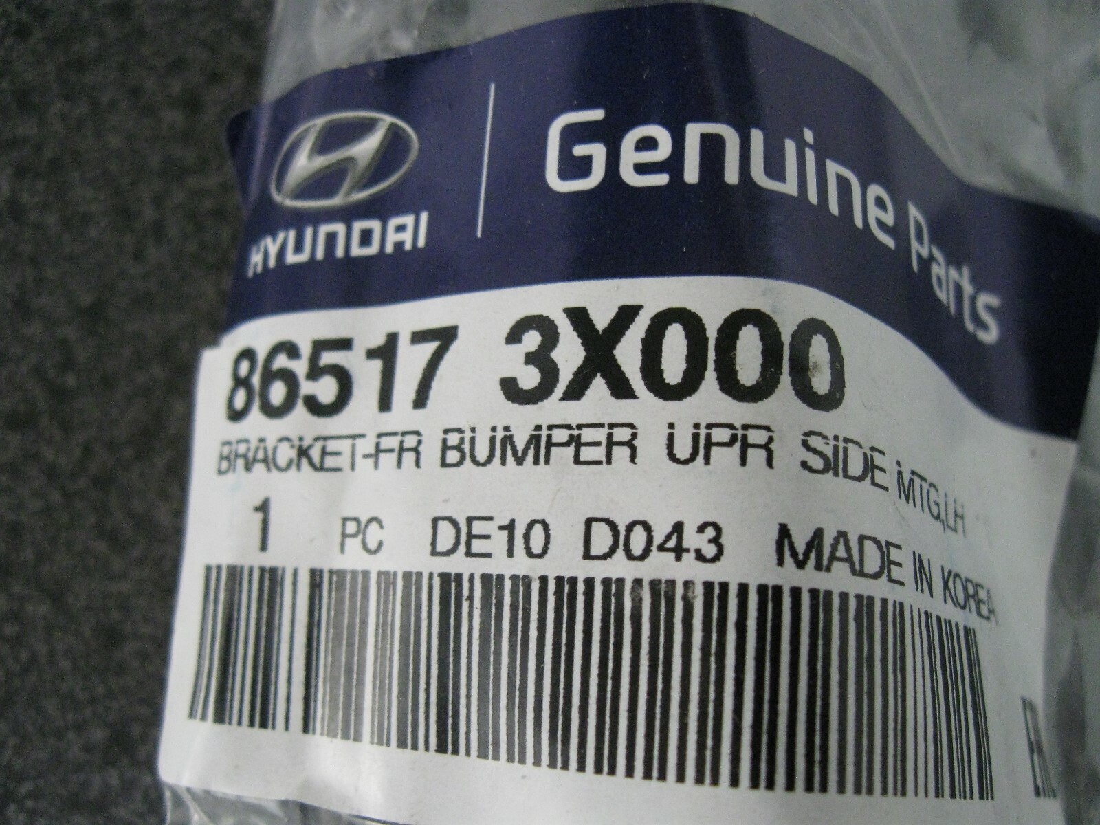 NEW GENUINE HYUNDI L UPPER FR BUMPER SUPPORT FOR 11-16 ELANTRA (PN ...
