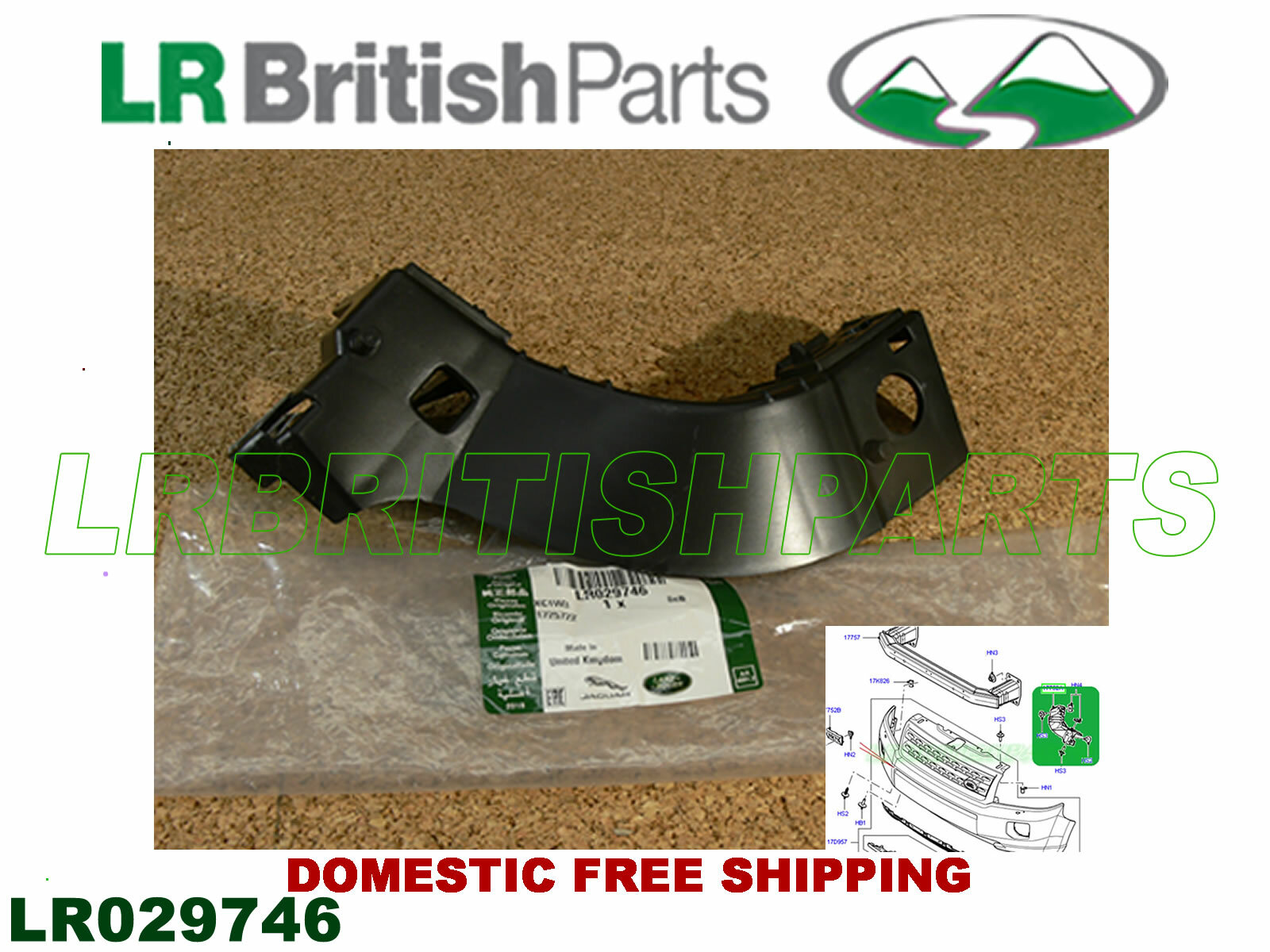 GENUINE LAND ROVER BUMPER FRONT BUMPER MOUNTING BRACKET LR2 LEFT NEW ...