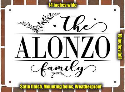Alonzo Family Decorative Metal Door or Wall Plaque (Style 2) | eBay