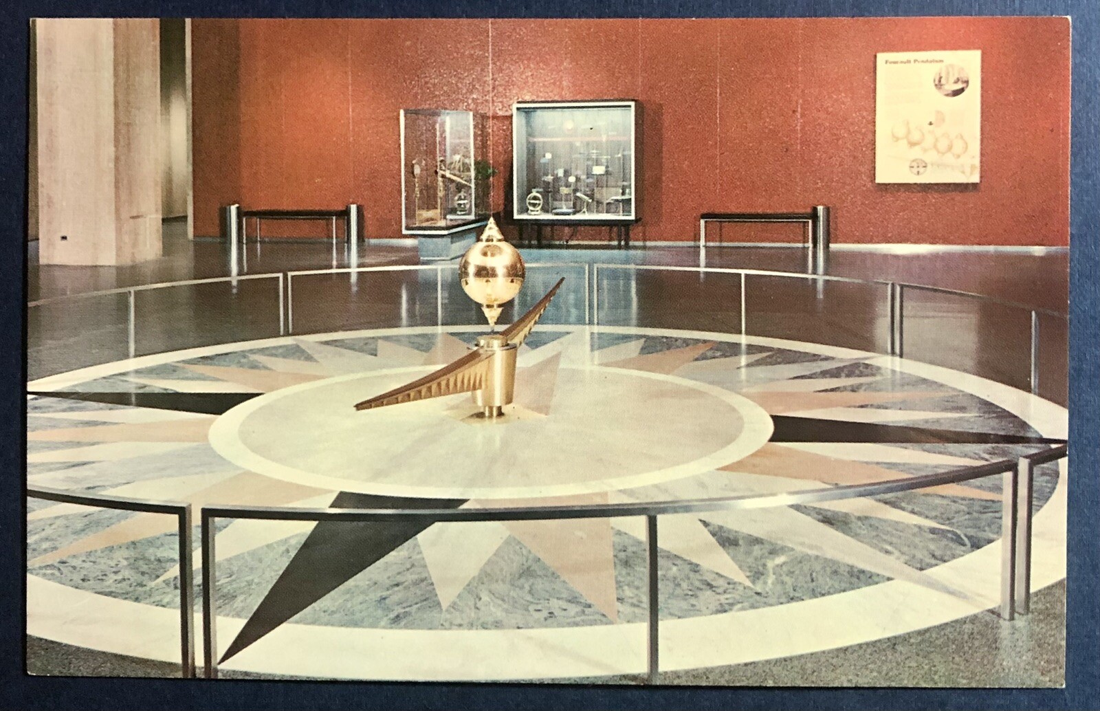 Postcard Smithsonian Institute Foucault Pendulum Rotation of Earth Demo ...