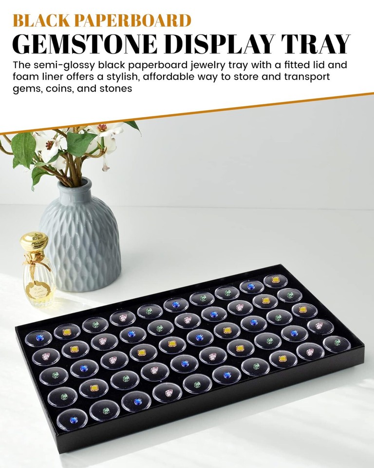 Novel Box Jewelry Gemstone Cardboard Display Case and Lid with Gem Jar ...