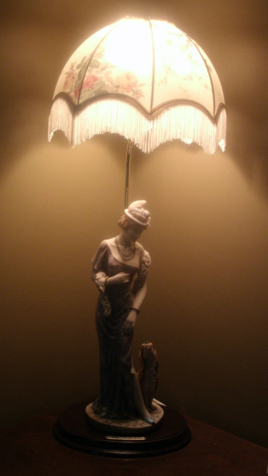 LARGE OK COLLECTION LADY WITH DOG LAMP (672/672A) | eBay