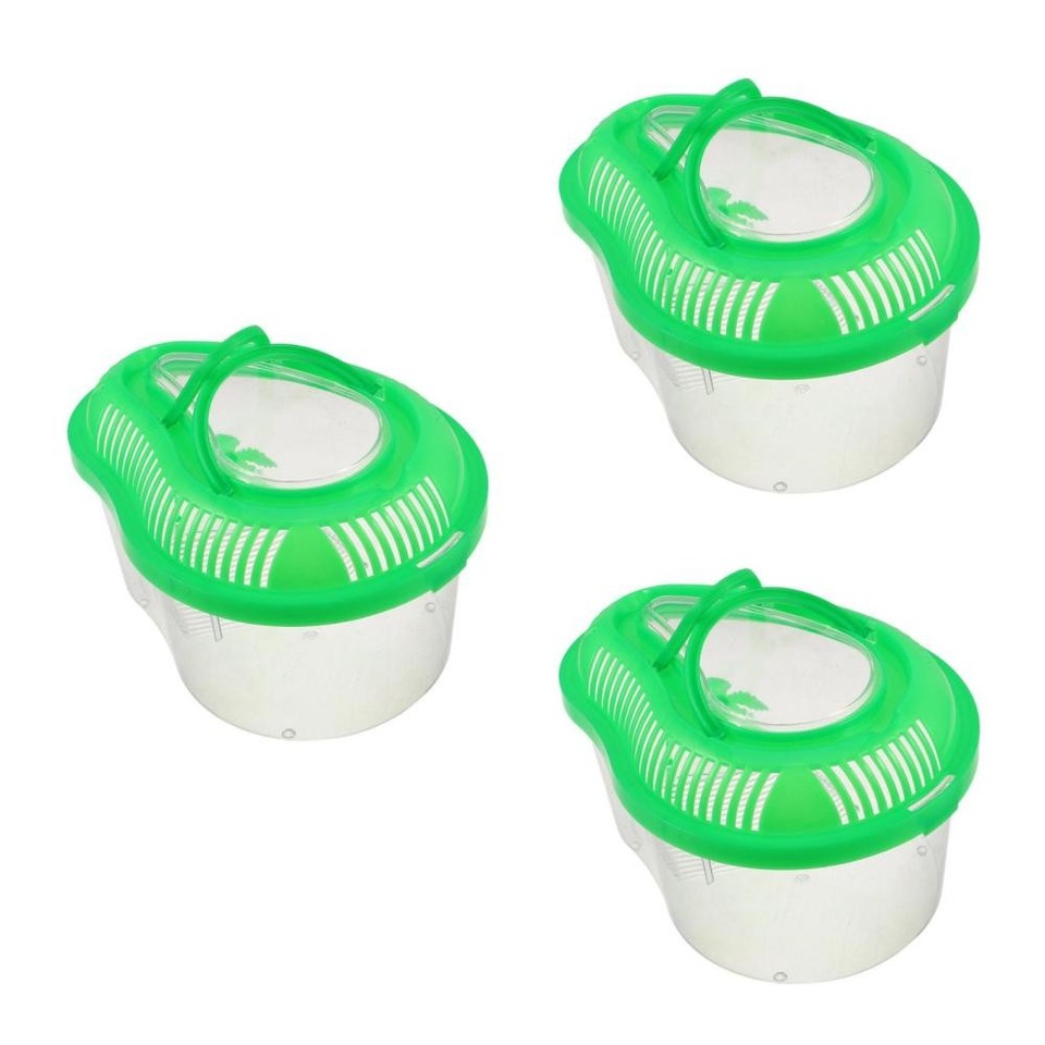 Reptile Transport Container Gecko Box with Handle Travel Fish Tank ...