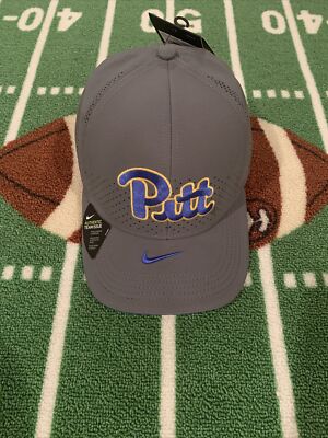 Nike Pitt Panthers Aerobill Team Issue Cap Gray Fitted One Size CT0448 ...