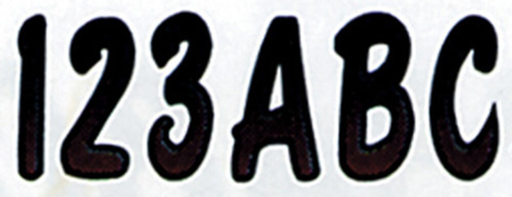 Hardline RUBKG200 3" Letter & Number Kit - Burgundy/Black | eBay