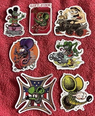🔥 7 Rat Fink Mouse Ed Big Daddy Roth Hot Rod Art Vinyl Decal Sticker ...
