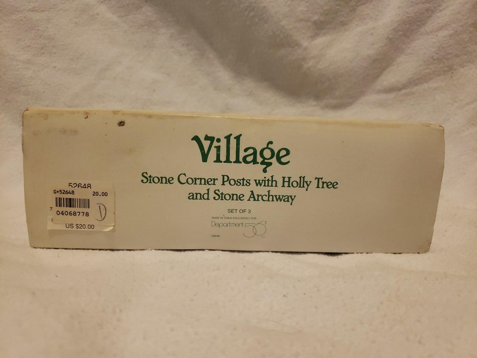 Dept. 56 Village Stone Corner Posts with Holly Tree and Stone Archway ...