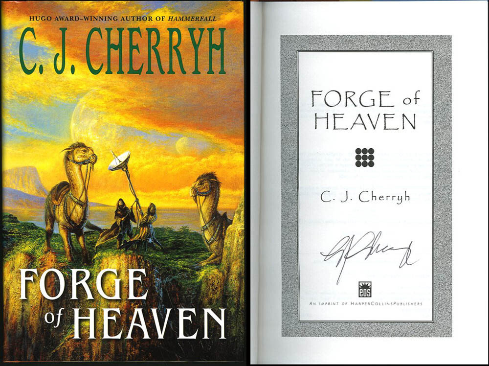 C. J. Cherryh SIGNED AUTOGRAPHED Forge of Heaven RARE C.J. HC 1st Ed ...