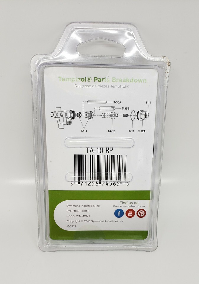 Symmons TA-10-RP Temptrol flow control spindle Brass 671256745658 | eBay
