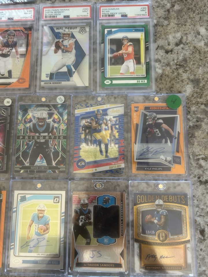 HUGE LOT OF SUPER HIGH END NFL FOOTBALL CARDS OF AUTOS/RPA/SLABS/SSP ...