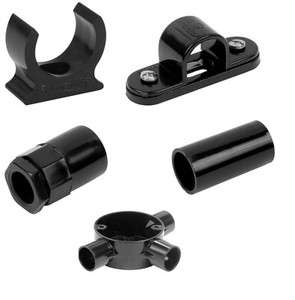 20mm PVC Conduit Fittings Black or White Coupler-Saddles-U Clips ...