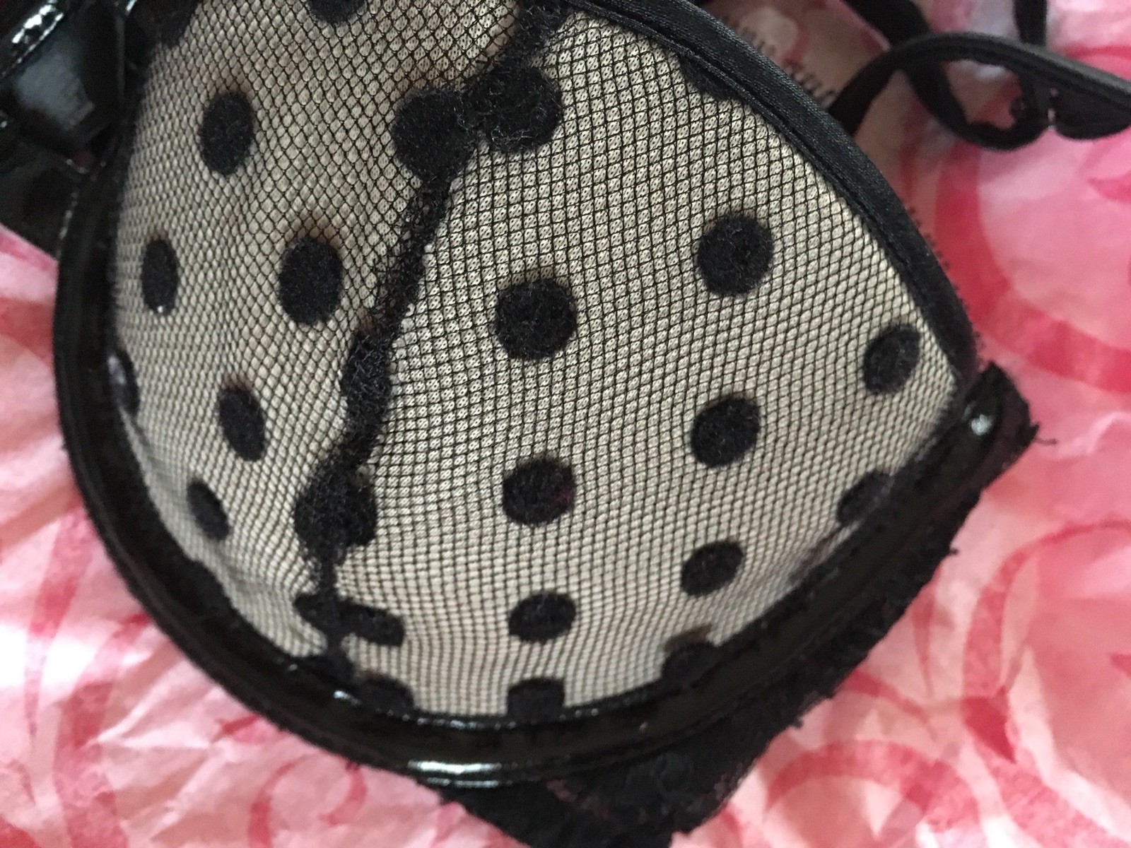 Victoria's Secret Designer Collection Bra String 34B Lace Polka Dots | eBay