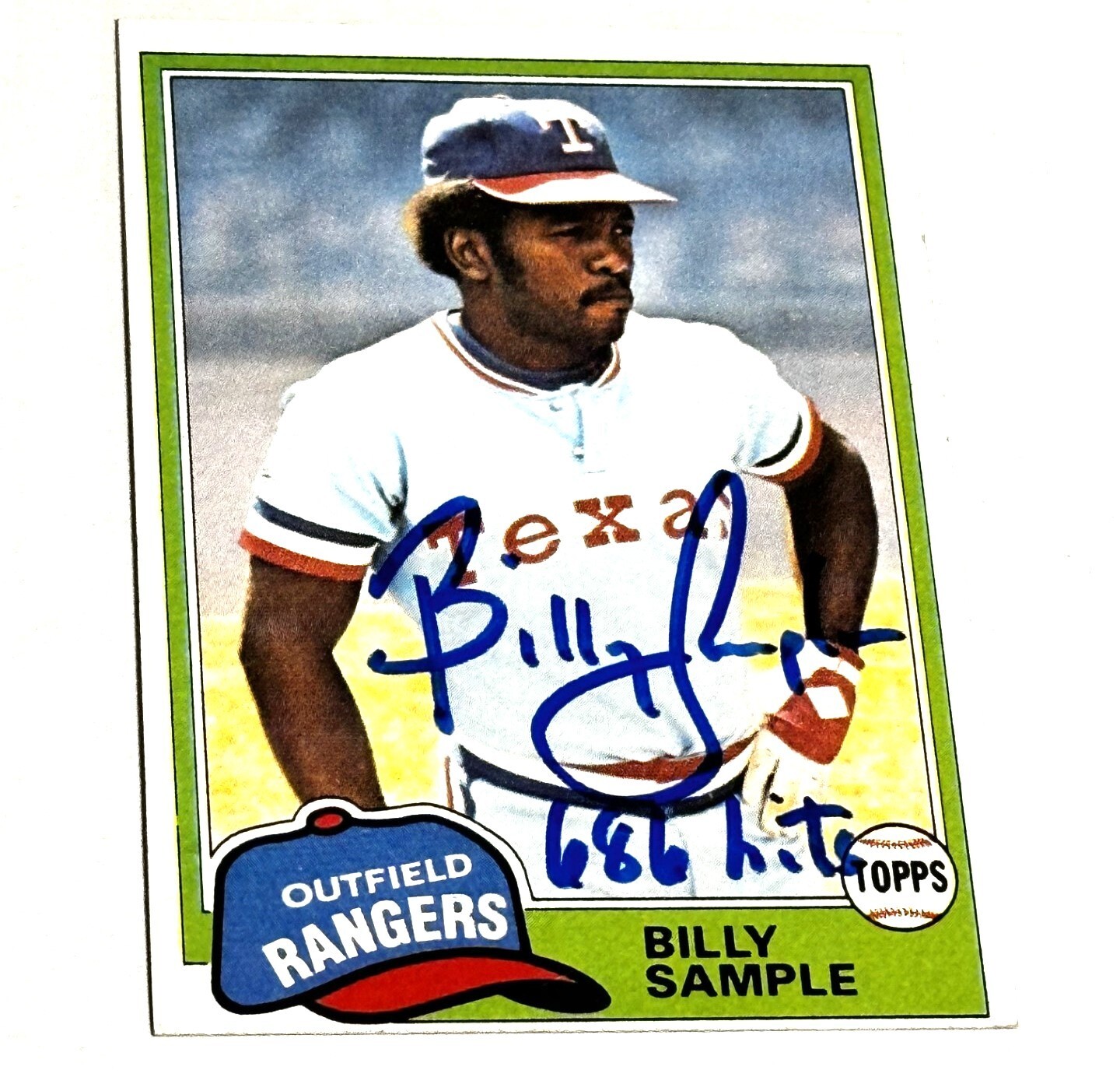 Autographed Billy Sample 1981 Topps Baseball #283 Texas Rangers | eBay