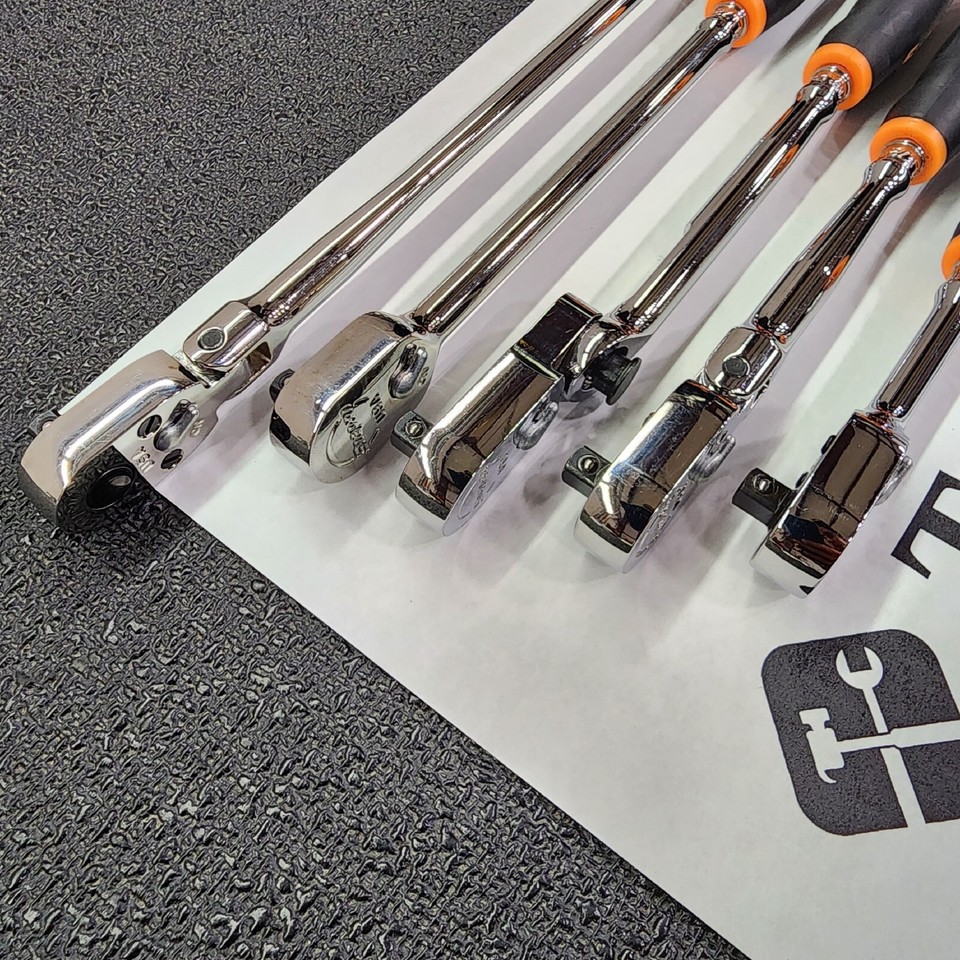 Snap-on Tools USA NEW 5pc ORANGE 1/4" Drive Fixed, Flex, & Indexing ...