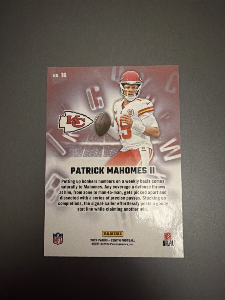 2024 Panini Zenith - A to Z Patrick Mahomes II #16 | eBay