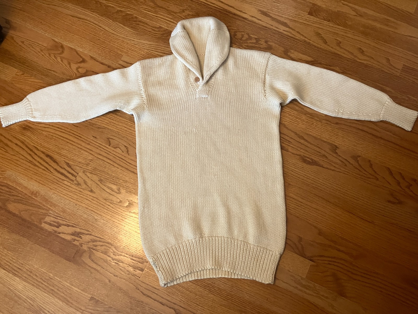 Vintage James W Brine Co. Ivory Shawl Neck Letterma… - Gem