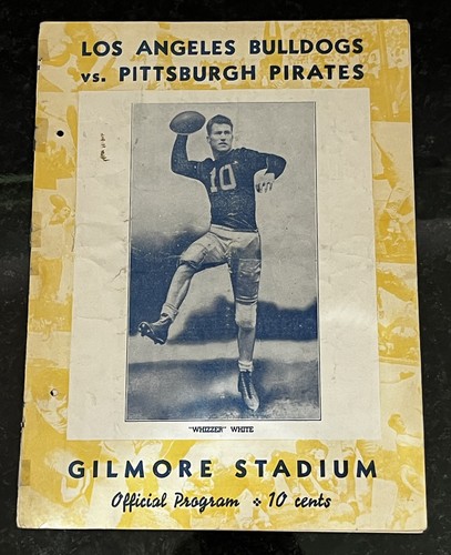 Vintage 1938 Pittsburgh Pirates @ Los Angeles Bulldogs NFL Football ...