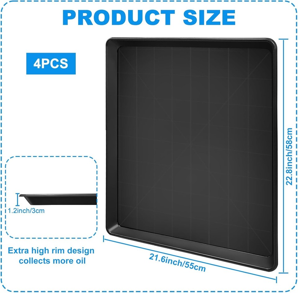 Hlimior4 Pack Oil Change Drain Pan - 22”Auto Drip Pan，Oil 4 | eBay