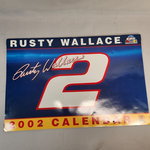 Rusty Wallace 2002 Wall Calendar 13 Month #2 NASCAR 11" x 16" Unused ...