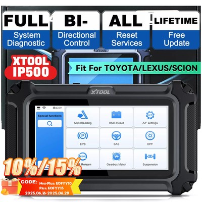 XTOOL IP500 OBD2 Full Systems Bi-Directional Scanner Tool for Toyota ...