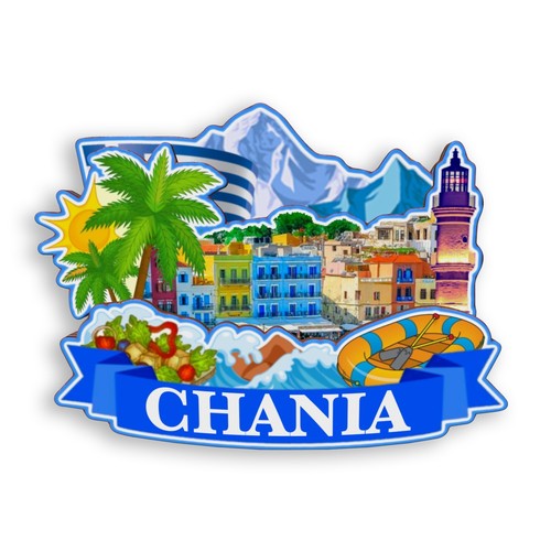 Chania Greece Refrigerator magnet 3D travel souvenirs wood craft gifts ...