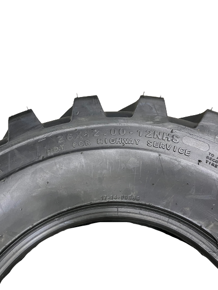 Two 26x12.00-12 4Ply GardenMaster Style Lug Tires R4 Loader 26-12.00-12 ...