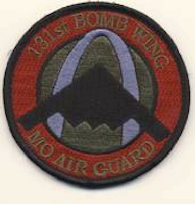 3.5" USAF AIR FORCE 131ST BOMB WING MO AIR SUBDUED EMBROIDERED JACKET ...