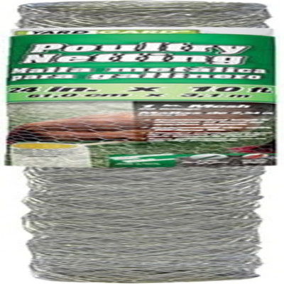 Chicken Wire 1 Inch Mesh 24 Inch X 10 Foot 20 Gauge Galvanized Steel ...