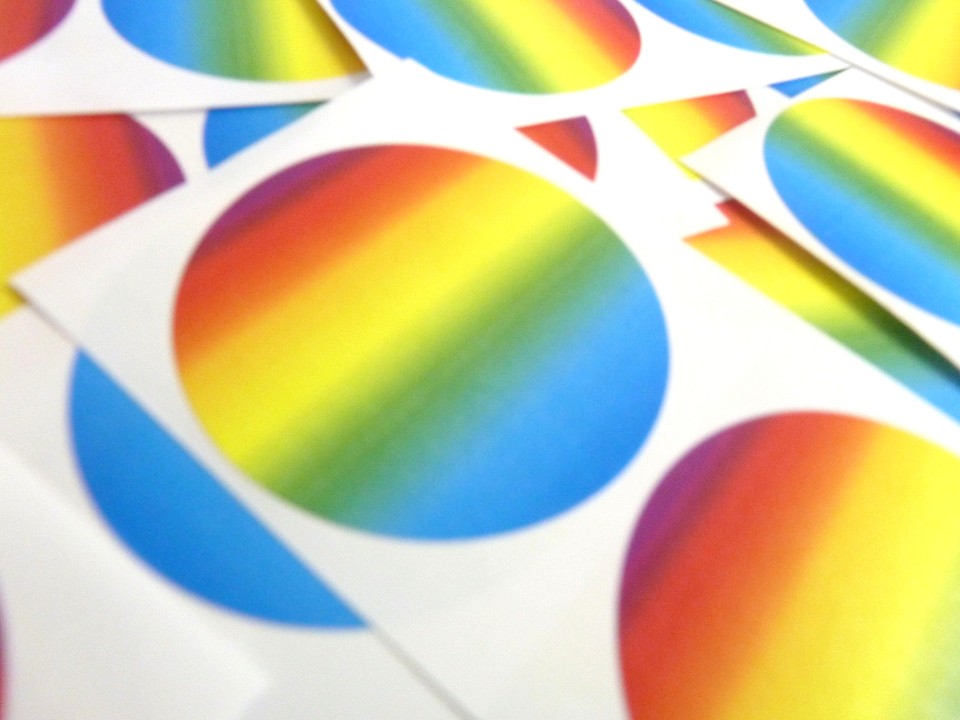 50mm (2 inch) Round Stickers Coloured Circles Circular Sticky Labels 42 ...