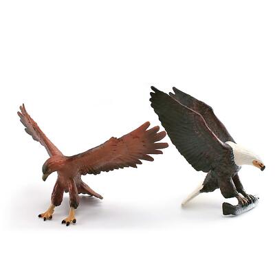 Animal Bird Model Figures Eagle Wildlife Bird Statue for Shelf Coffee ...