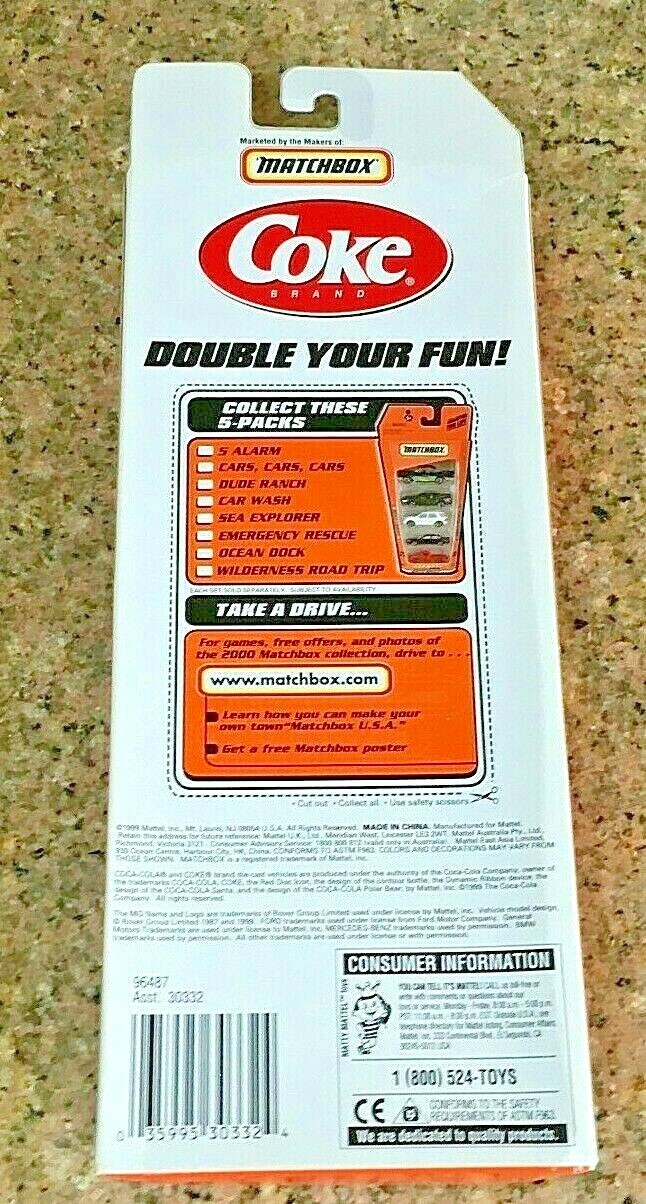 Matchbox Coke 5 pack gift set Coca-Cola Mattel Wheels Diecast 1/64 1:64 ...