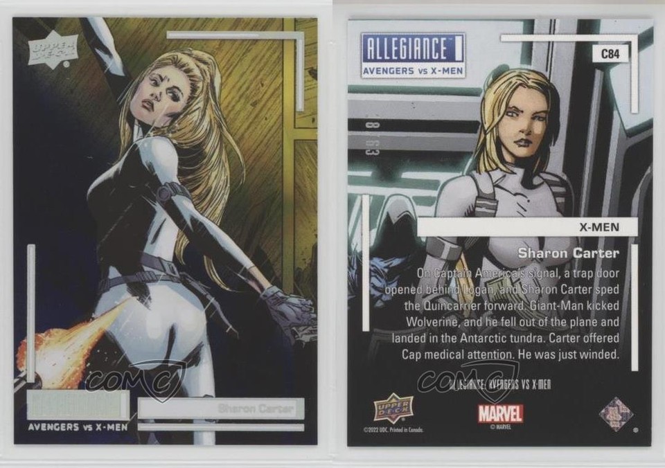 2023 Allegiance Avengers vs X-Men Blue & Yellow 18/63 Sharon Carter # ...