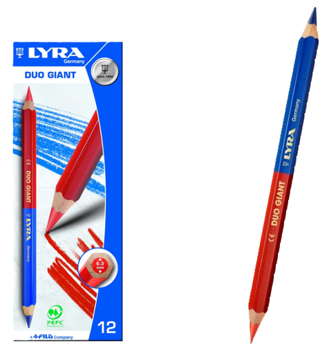 Lyra duo giant bicolour crayons 6.3 mm pack of 12 | eBay