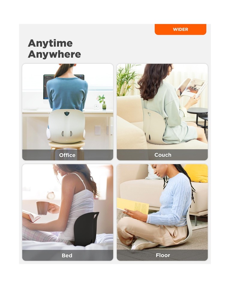 Curble [WIDER] Ergonomic Lower Back Chair Support, Lumbar Support Back ...