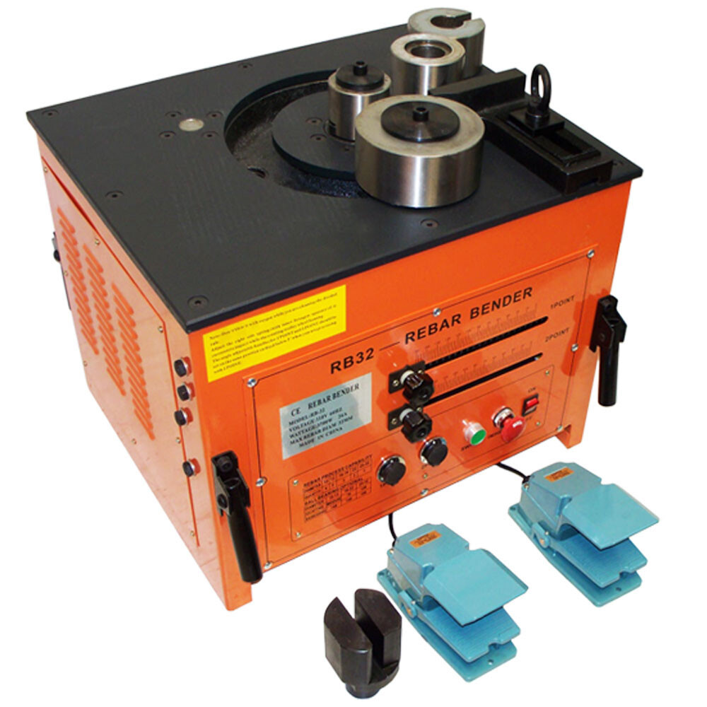 RB32 32mm #10 Electric Rebar Bender Bending Machine 1-1/4" Steel Rod ...