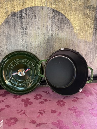 Staub Cast Iron 4-qt Round Cocotte Basil | eBay