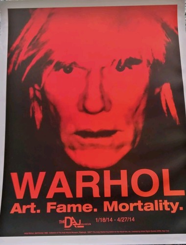 ANDY WARHOL 1986 Self Portrait Art Fame Mortality DALI Museum Exibition ...