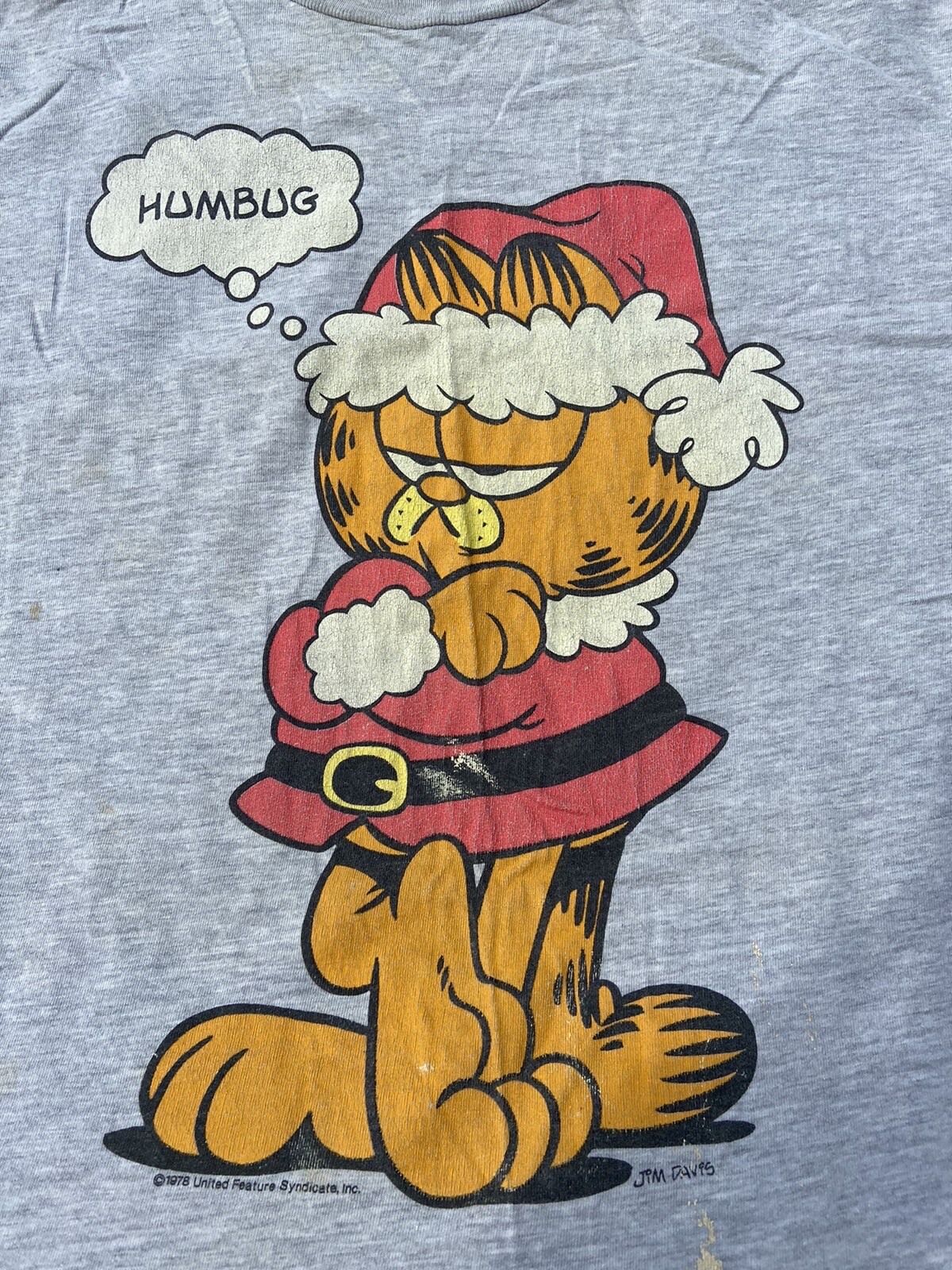 Vintage 1978 Garfield Single Stitch Christmas Humbug… - Gem